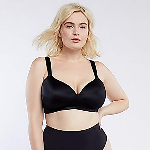Savage X Fenty, Women's, Curvy Wireless Bra, Black Caviar, 42D