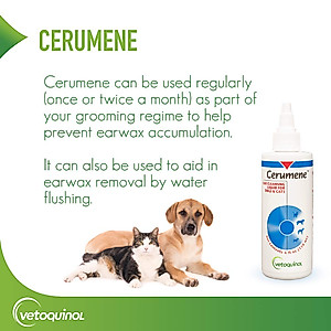 Vetoquinol Cerumene Ear Cleansing Liquid for Dogs and Cats, 4oz