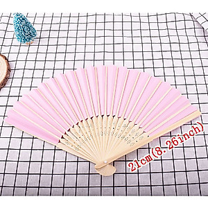 Hand Fan Fan Folding Hand Held Chinese Fans Craft Gift Small Folding Hand Fans for Women for Party Dance Performance Decoration Summer Gift 1pcs (Green)