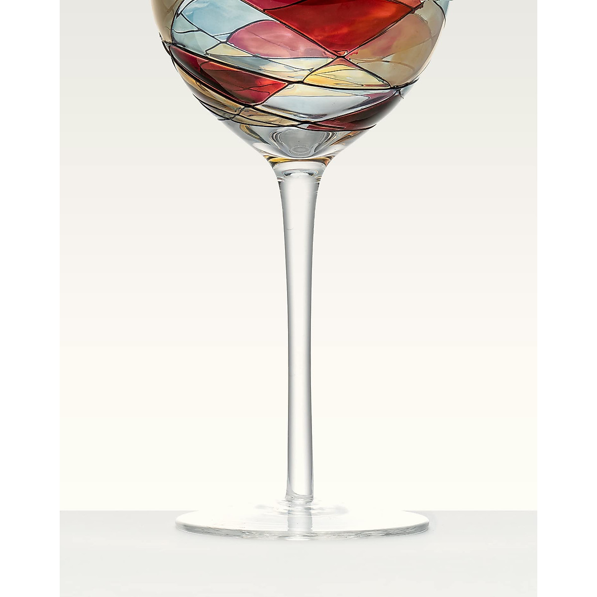 Antoni Barcelona Large wine glasses 29Oz Sagrada Originals hand painted mouth blown Handcrafted unique gifts birthdays weddings Authentic glassware Set 2 stained crystal Artistic Gaudi lovers