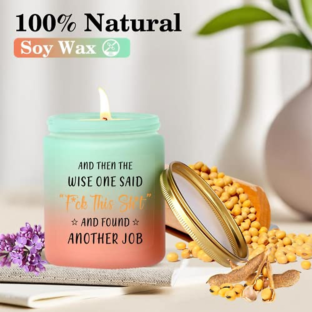 Congratulations Gifts for Men New Job, Quit Job Gifts - Going Away, Leaving, Farewell, Goodbye Gifts for Coworker, Friend - Boss Leaving Gifts for Women, Men - Coworker Leaving Candle…