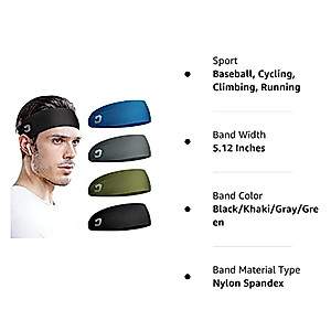 Sports Sweatband- Black- 2Pack