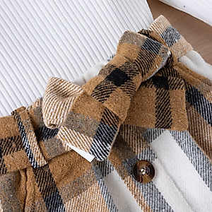 Yccutest Toddler Baby Girl Skirt Outfit Long Sleeve Ruffle Shirt Top Mini Skirt Set 2Pcs Kids Little Girl Clothes Fall Winter (White,18-24 Months)