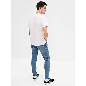 GAP Mens Slim Taper Fit Jeans, Light Wash, 30W x 32L US
