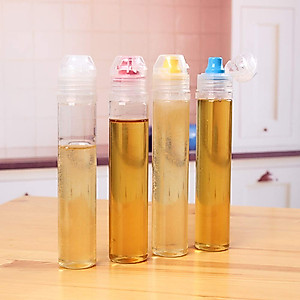 lasenersm 4 Pieces Honey Bottles Squeeze Honey Bottles Plastic Honey Bottles Mini Squeeze Containers Jars Mini Plastic Squeeze Bottle Condiment Dispenser with Cap, White