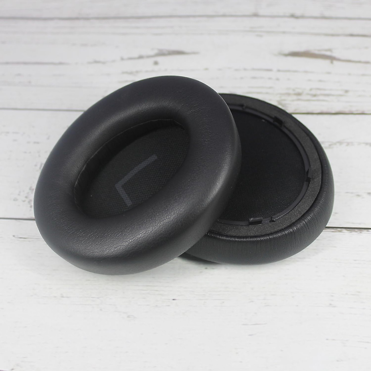 Adhiper Replacement Ear Pads for Anker Space Q45 Headphones, Ear Cushions for Soundcore by Anker Space Q45 Adaptive Noise Cancelling Headphones,with Buckle, Soft Protein Leather, Memory Foam(Black)