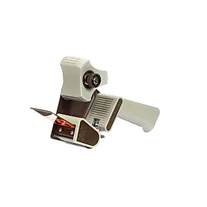 Scotch - 21200190087 H180 Industrial Packing Tape Dispenser for 2" Tape – Lightweight and Portable for Commercial Packaging, Shipping, Moving, Carton and Box Sealing, Gray (19008)