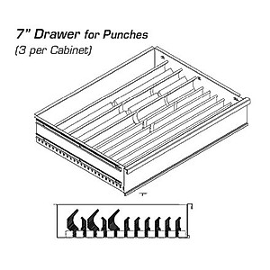 Versatility - 5 Drawer Press Brake Cabinet for European Style Tooling with Mobile Base, VT-23000