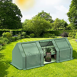 Sundale Outdoor Green House Kits to Build for Outside Winter,106 x 35 x 35 Inch Tunnel Small Greenhouses for Outdoors,Indoor Outdoor Pop Up Greenhouse with Doors, Portable Greenhouses with Cover