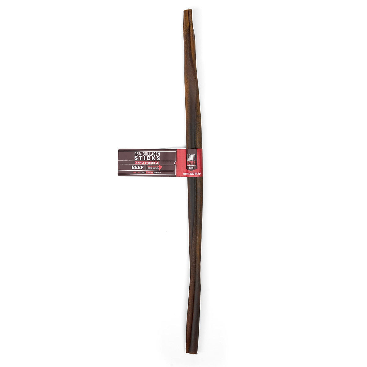 Good Lovin' Beef Bully 95% Collagen Dog Chew 18" L