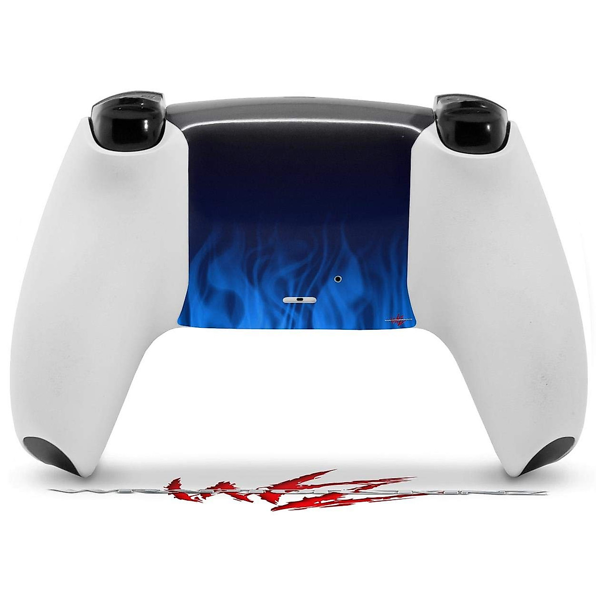 WraptorSkinz Skin Wrap compatible with Sony PS5 DualSense Controller Fire Blue (CONTROLLER NOT INCLUDED)