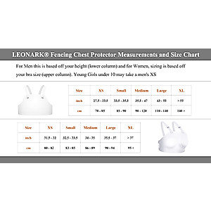 LEONARK Fencing Sport Chest Guards - Breast Protectors - Plastron for Foil Epee Saber Fencers - Professional Clothing for Child and Adult Fencer (Male, S)