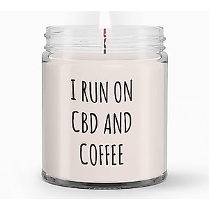 Cbd Oil Candle Marijuana Grower Gift Idea New Dispensary Owner Cannabis Cbd Industry Hemp Business Cbd Lover for Men, Natural Soy Candles 9Oz