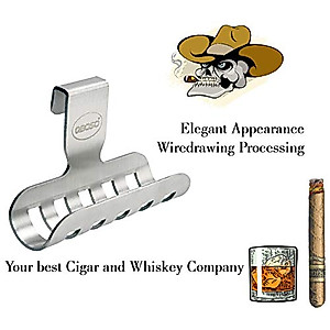 Whisky Glass Cigar Holder QBOSO Portable Cigar Holder With Hollow-carved Design, Whisky Glass-Mate on the Bar Countertop,Make Your Drinking and Smoking more Enjoyable