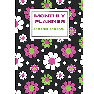 2023-2024 Monthly Planner: Two Year Calendar Schedule Organizer, January 2023 to December 2024 (24 Months) Large, Floral Cover