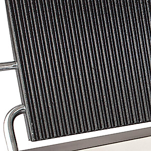 ALDKitchen Panini Sandwich Press Grill | Durable Stainless Steel Construction | Double head | 110V (Ribbed/Plain)