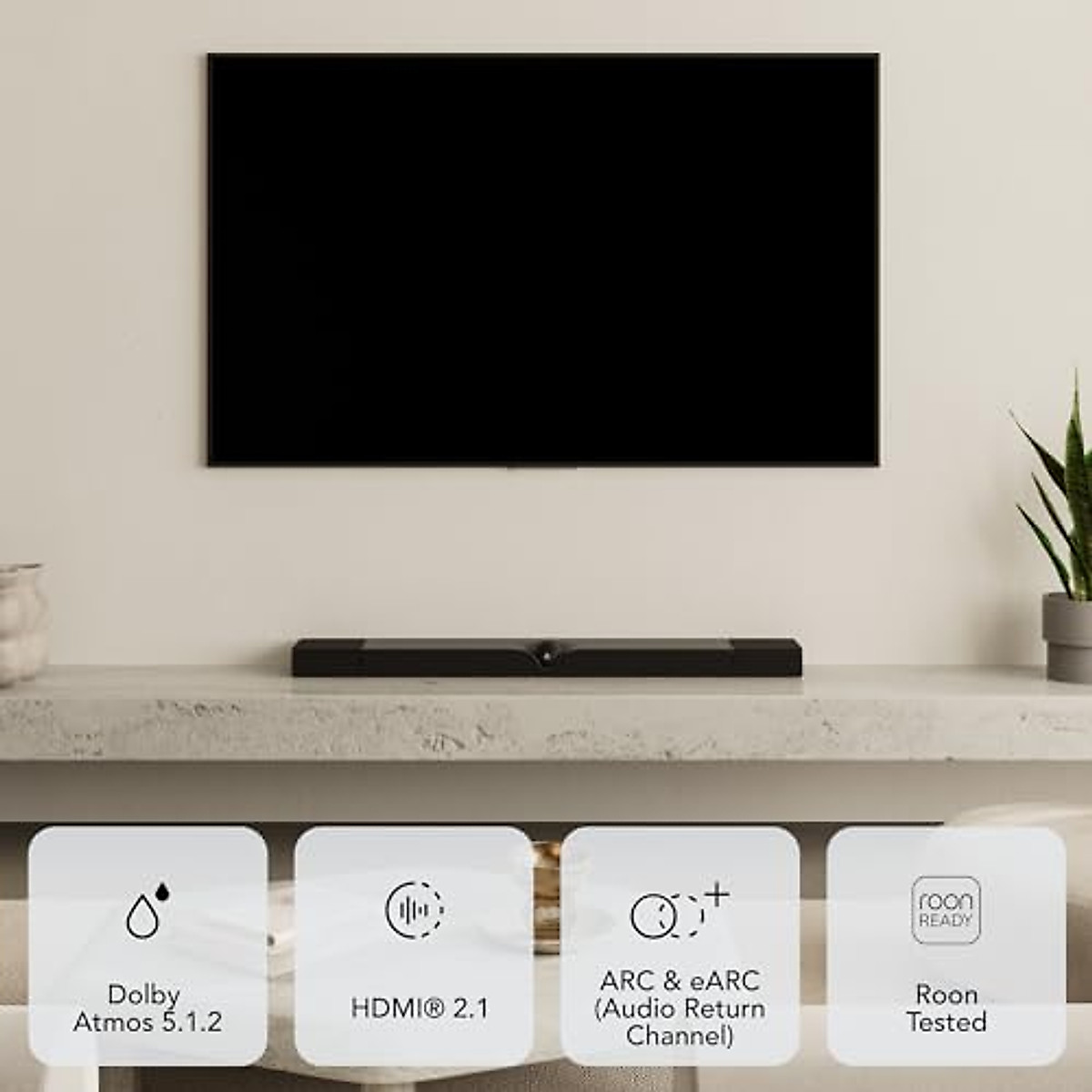 Devialet Dione - All-in-One HDMI Dolby Atmos Soundbar - Enhance Home Cinema - Patented Technologies for Immersive Sound - Seamless Connectivity