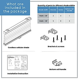 BlindsAvenue Cellular Honeycomb Cordless Shade, 9/16" Single Cell, Blackout, Antique Pewter, Size: 23.5" W x 48" H