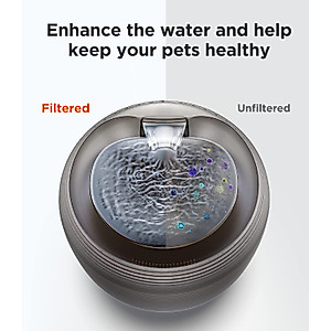 FEELNEEDY 6 Pack Cat Water Fountain Filter & 6 Pack Pump Filter Sponges Replacement, Pet Water Fountain Filter for 84 fl oz/2.5L Cat Water Fountain (F-016B)