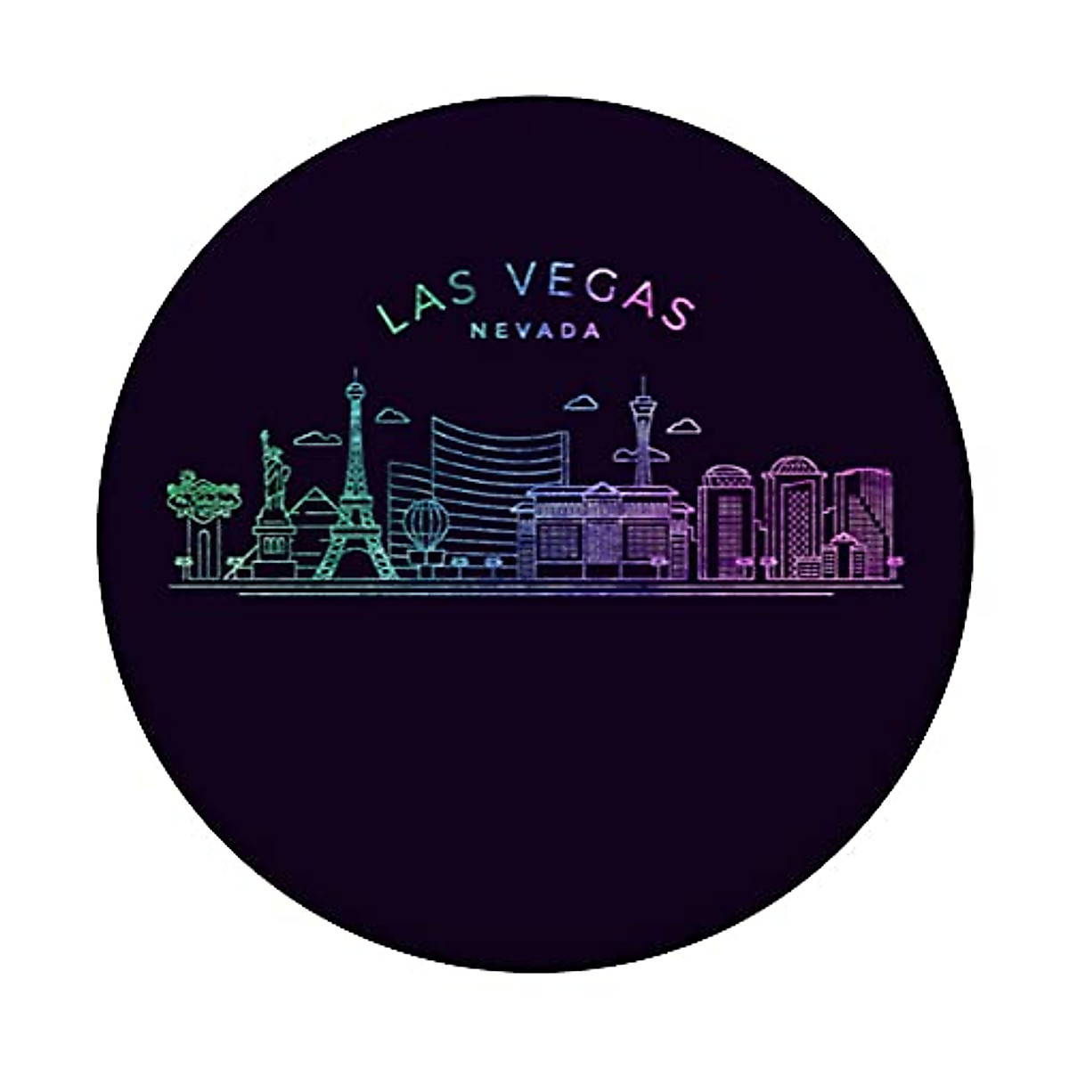 Las Vegas Skyline Cityscape City Metropole PopSockets Swappable PopGrip
