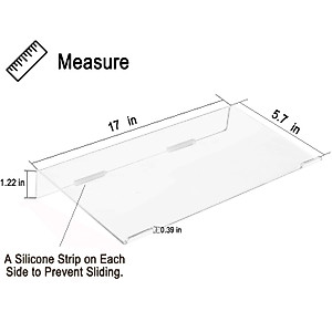 Computer Keyboard Stand, Clear Acrylic PC Keyboard Holder Stand Tilted Computer Keyboard Stand, Keyboard Riser for Ergonomic Easy Typing, Keyboard Stand for Office Desk, Home, School