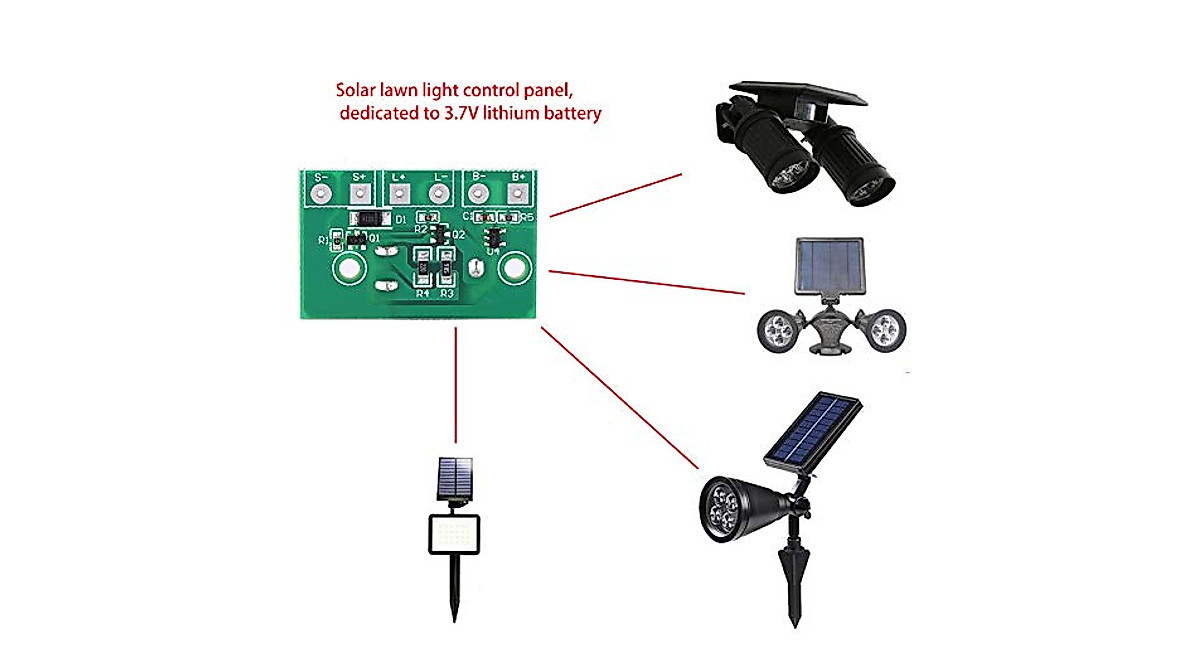 DIY Solar Lamp Controller: 3.7V Battery Auto ON/OFF LED