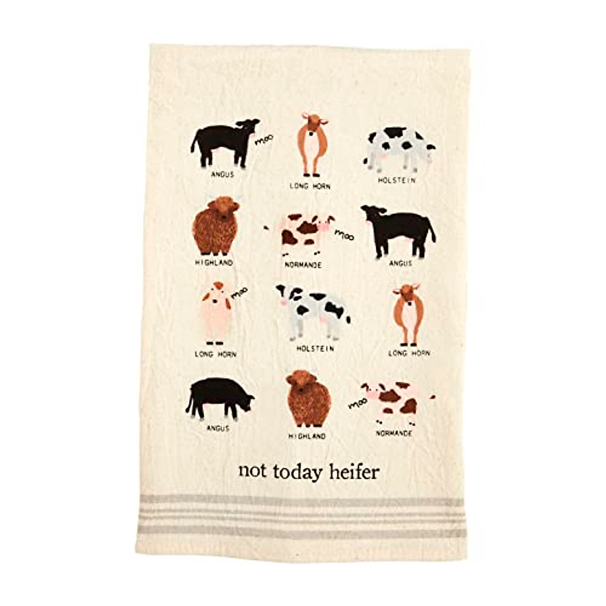 Mud Pie Not Farm Animal Towel, 26" x 16 1/2"