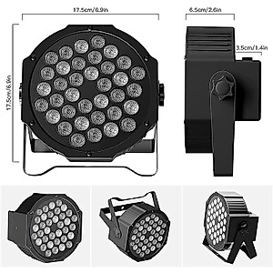 Black Lights U`King 72W UV LED Blacklight Uplights Par Lights Stage Lights by DMX and Remote Control for Disco Stage Lighting Wedding Birthday Party (4 Packs)