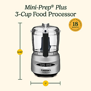 Cuisinart DLC-2ABC Mini-Prep Plus 24-Ounce Food-Processors, 3 Cup, Brushed Chrome and Nickel
