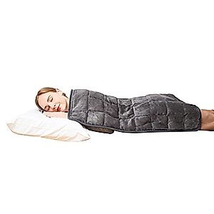 Ruqiji 17''x33'' Weighted Heating Pad, 6lbs with Fast-Heating Technology&6 Temperature Settings, Flannel Electric Heating Pad/Pain Relief for Back/Neck/Shoulders/Abdomen/Legs