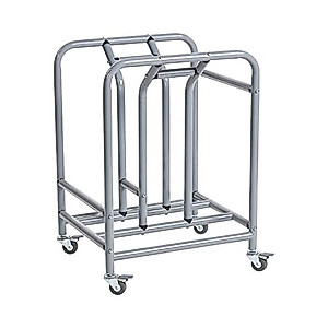 ECR4Kids The Surf Storage Rack, Stores 10 Portable Lap Desks, Flexible Seating, Silver