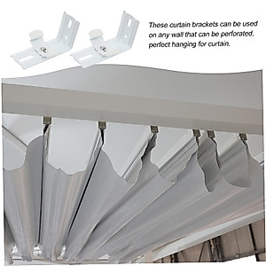 IMIKEYA 12 Pcs Bracket Blind Fixer Track Window Hardware Horizontal Blinds Wand Hook Venetian Blind Tilt Hook Vertical Blind Repair Window Covers for Home Iron Curtain White Repair Parts