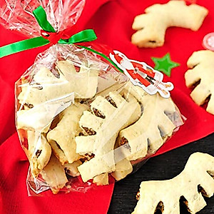 Morepack Cello Cellophane Treat Bags,200 PCS 7x13 Inches Clear Pastic Gift Bags with Twist Ties,Party Favor Bags