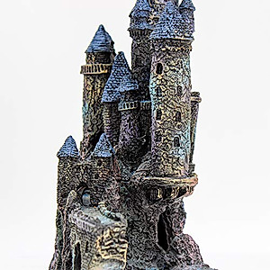 Penn-Plax Age-of-Magic Wizard’s Castle Aquarium Decoration – Safe for Freshwater and Saltwater Fish Tanks – Extra Large – Part A