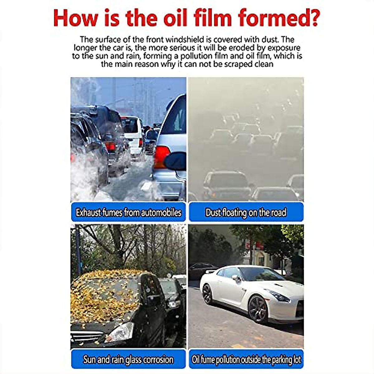 DIZHIGE 1/2/3pcs Car Glass Oil Film Cleaner MC.P.P-Glass Oil Film Removing Paste, Car Windshield Oil Film Cleaner, Glass Stripper Water Spot Remover Dirt Cleaning Cream (20g, 1PC)