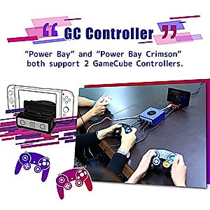 Brook Power Bay - Portable and Fast Charging Dock Stand, Docking Station for Nintendo Switch, Compatible with Switch and GameCube Controllers, Support HDMI Out Put and Two Bluetooth Headsets