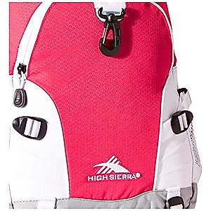 High Sierra Loop Backpack, Travel, or Work Bookbag with tablet sleeve, One Size, Pink Punch/White/Ash