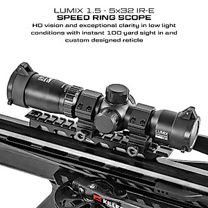 Killer Instinct SWAT X1 Pro Package. The SWAT X1 Using The Speedring Scope is The Most Formidable Crossbow for Sale on The Market Today! Includes Quiver, Bolts, Scope, Foregrip, and Field Points