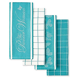 Pioneer Woman Butterfly Kitchen Tea Towels Set of 4 Assorted Teal Mint Aqua