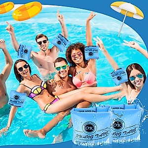 2 Pack Arm Floaties for Adults and Kids, Water Wings Inflatable Arm Swimming Floats Swim Rollup Arm Bands with Inflator Safety Arm Floaties for Swimming Pool Water Sports Party (Yellow)