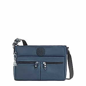 Kipling Women's New Angie Handbag, Lightweight Crossbody, Travel Bag, Nocturnal Grey