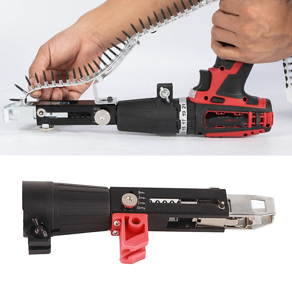 Generic Drywall Screw Gun Attachment, Automatic Screw Spike Chain Drill Screw Chain Adapter for Electric Drill Attachment, Genericcn8gew0rdo