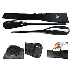 CISI SPORT Performance Lightweight 2 Piece Carbon Fiber Kayak Paddle with Wing Blade Oval Shaft 10cm Adjuster (220-230cm)