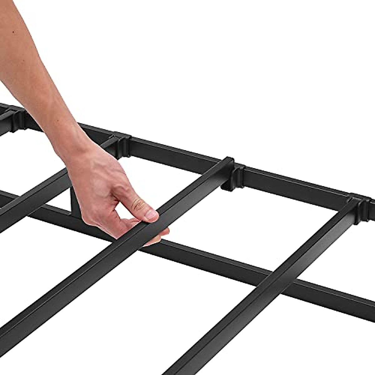 Amazon Basics Smart Box Spring Bed Base, 5 Inch Mattress Foundation, Tool-Free Easy Assembly, California King, White