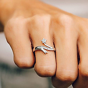 Pura Vida Silver Disney Cinderella Dreamy Opal Star Ring - Brass Base, Rhodium Plating - Size 6