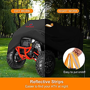 Comnova ATV Cover for 4 Wheelers - 95 Inch ATV Covers 600D Heavy Duty & Waterproof, Outdoor Four Wheeler Quad Cover All Weather Large for Polaris, Kawasaki, Arctic Cat, Honda, Yamaha and More