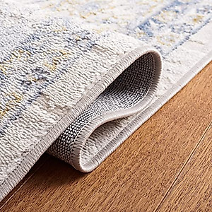 Safavieh Palma Collection 5'5" x 7'7" Beige/Light Blue PAM336A Oriental Non-Shedding Area Rug