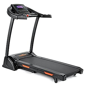 THERUN Incline Treadmill, Treadmill for Running and Walking, 300 lbs Weight Capacity Folding Treadmill with 0-15% Auto Incline, Wide Belt, 3.5HP, App, Heart Rate, Black