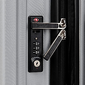 Travelpro Maxlite Air Hardside Expandable Checked Luggage, 8 Spinner Wheels, Lightweight Hard Shell Polycarbonate Suitcase, Metallic Silver, Checked Large 28-Inch