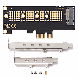 ASHATA PCIE X1/x4 to M.2 NGFF SSD Nvme Hard Disk Converter, PCI Express Adapter for 2230/2242/2260/2280 SSD (PCIEx1)